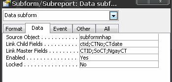 Quan hệ mainform & subform khi sử dụng ADO kết nối dữ liệu trong MS Access - Webketoan - Diễn ...
